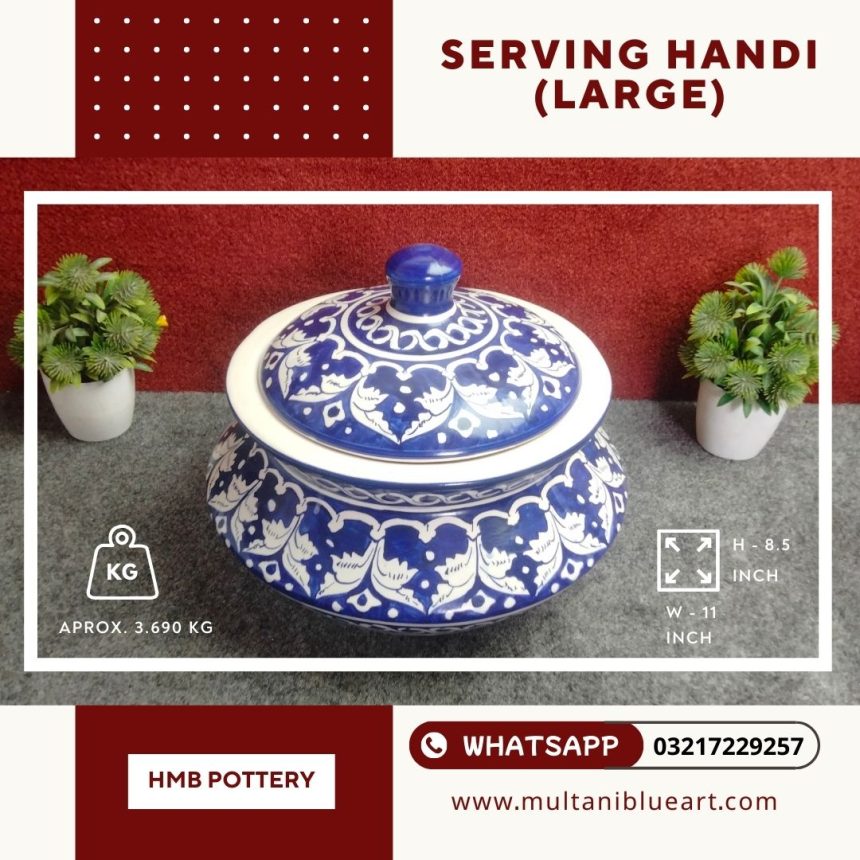 Serving Handi (Large) - Multani Blue Pottery